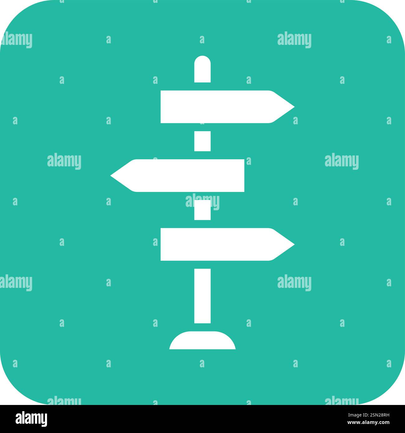 Signpost icon vector logo Cut Out Stock Images & Pictures - Alamy