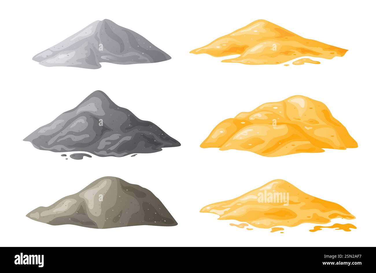 Piles of sand, gravel, cement, Building material heaps. Perfect for ...