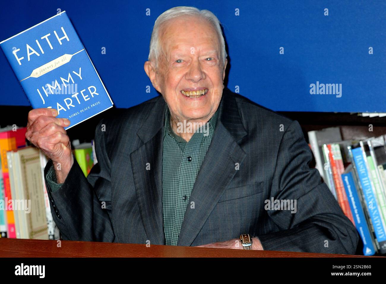 Former President of the USA, Jimmy Carter, signs copies of his new book ...