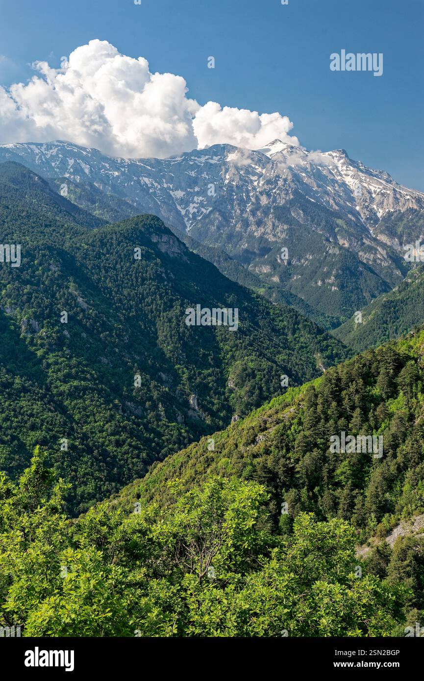 Landscape at the area of Mt Olympus, the highest mountain of Greece in ...