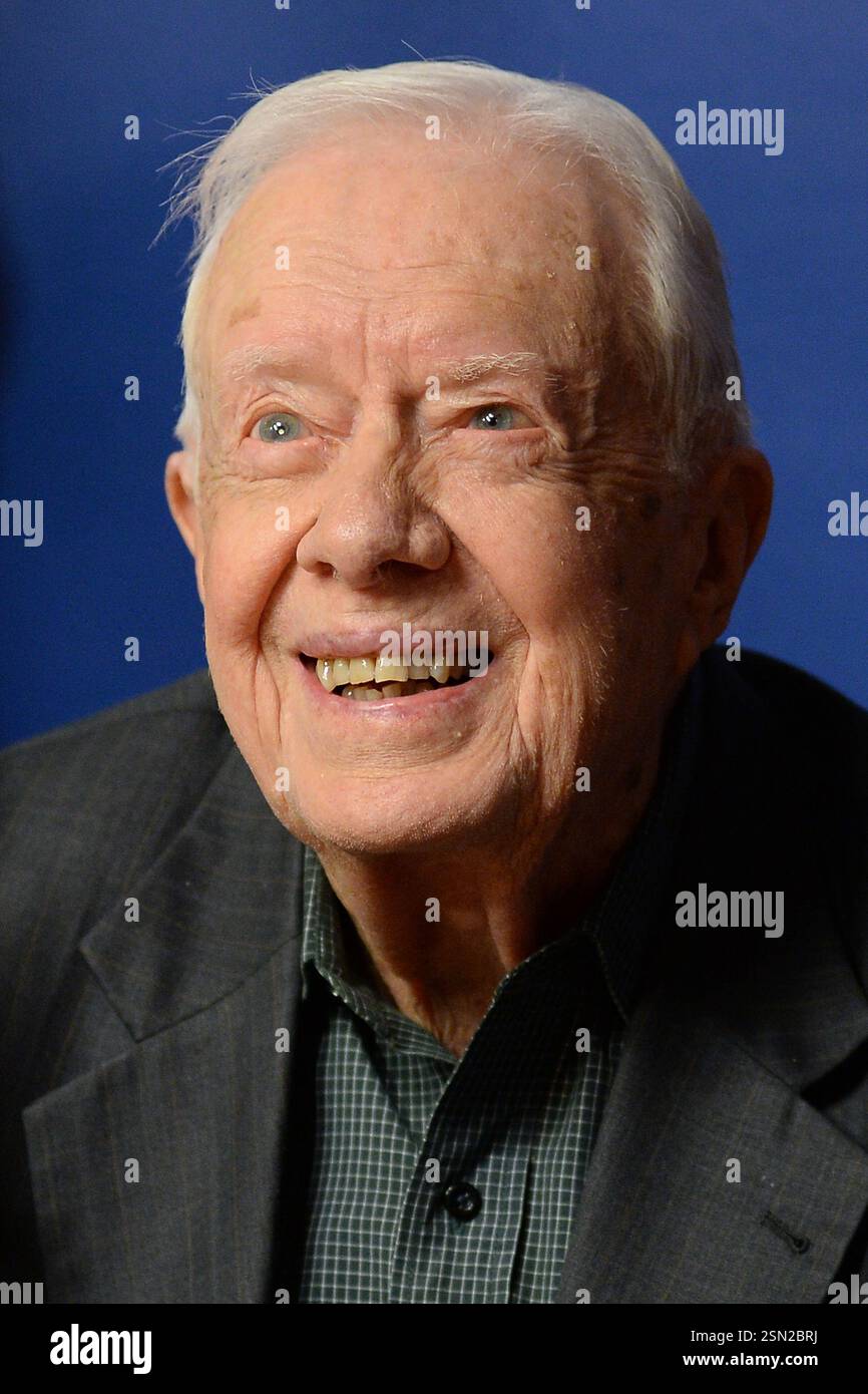 Former President of the USA, Jimmy Carter, signs copies of his new book ...