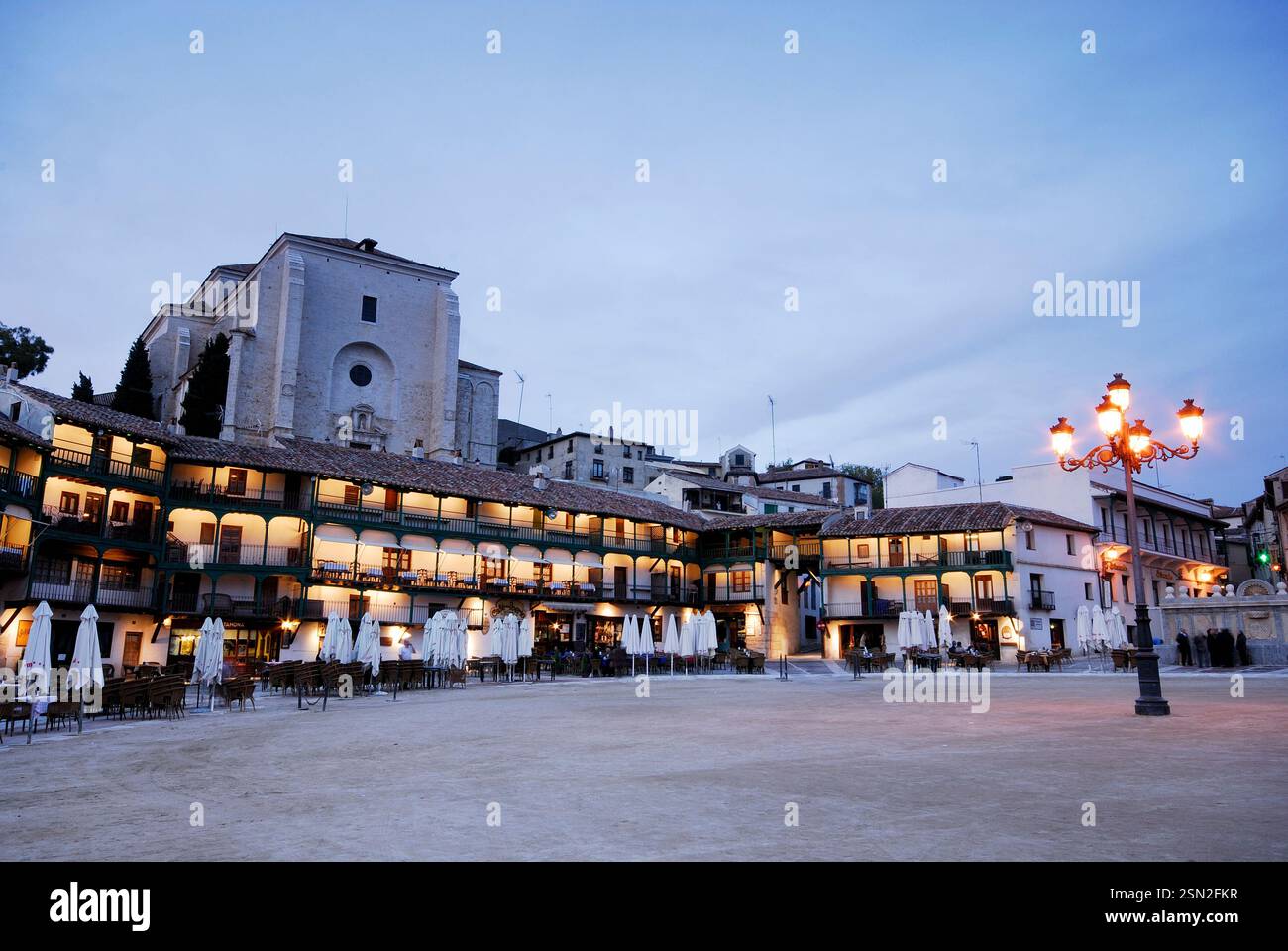 Main square of Chinchon, Madrid, Spain Stock Photo - Alamy