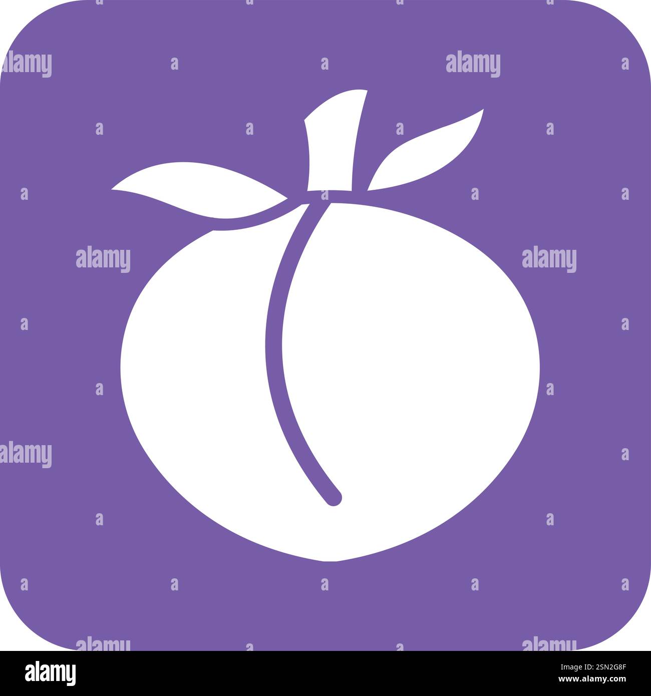 Vector peach icon Cut Out Stock Images & Pictures - Alamy