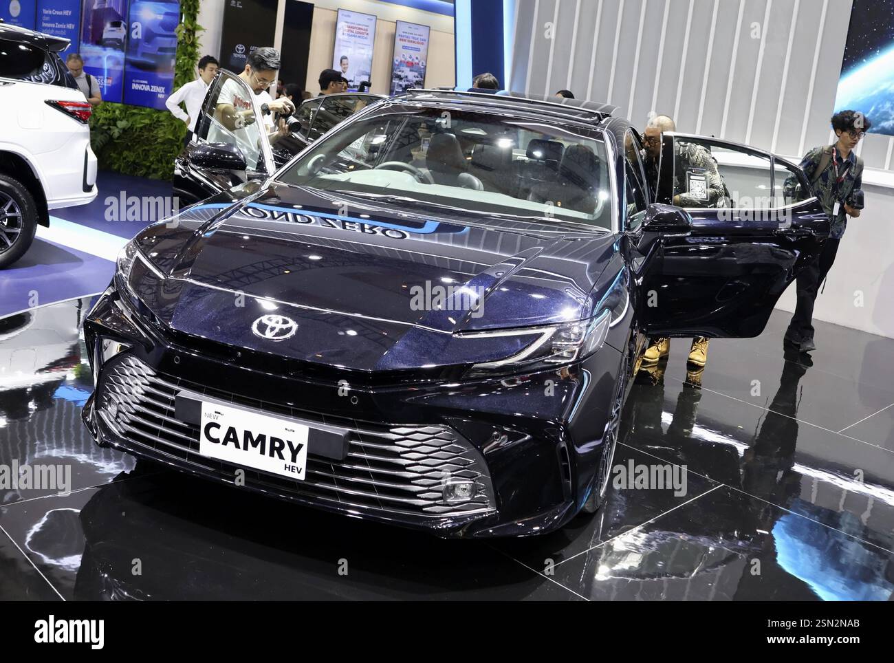 Photo taken on Feb. 13, 2025, shows a Toyota Camry at Indonesia International Motor Show, which ...