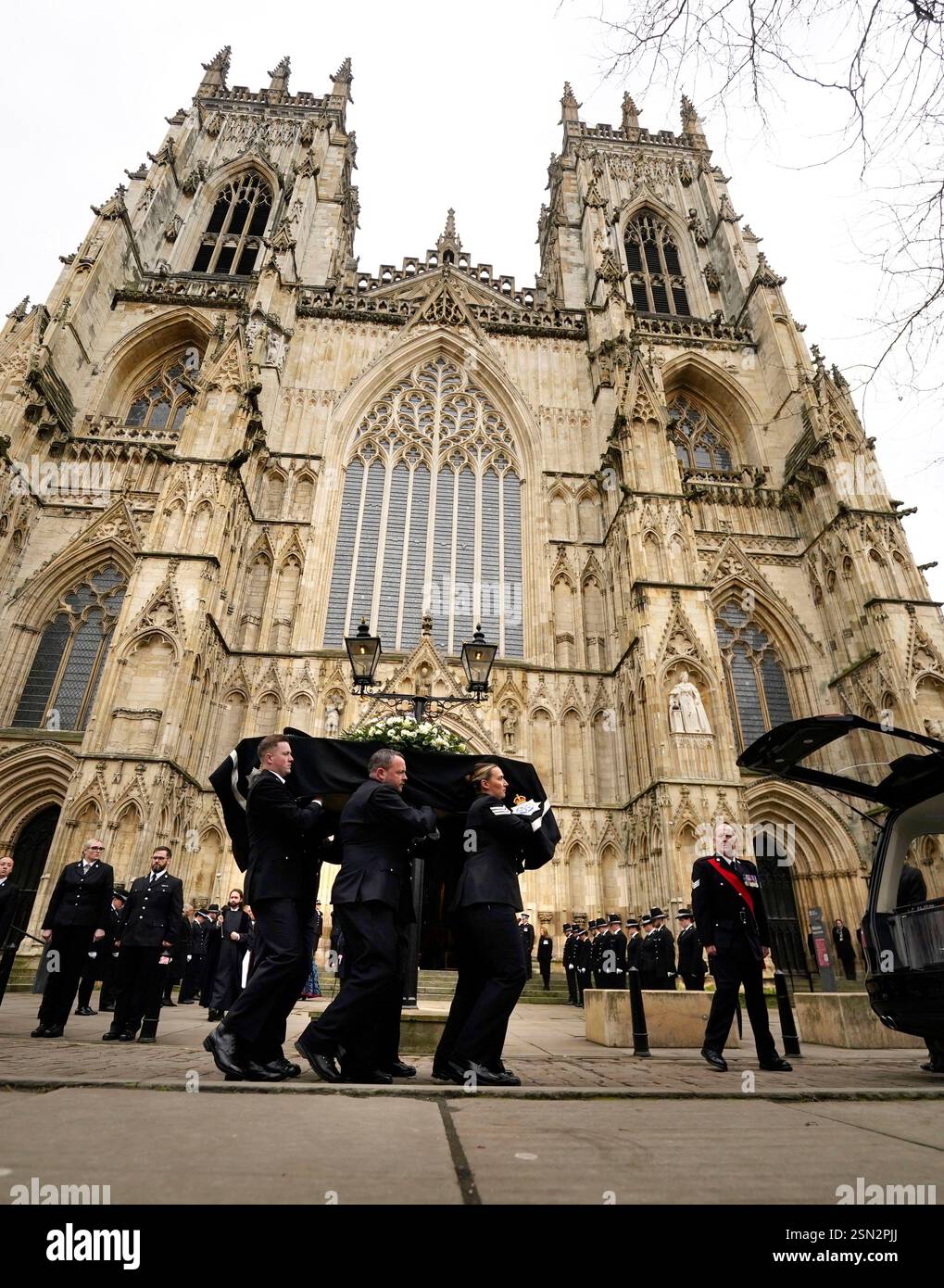 The coffin of Police constable Rosie Prior is carried out of York ...