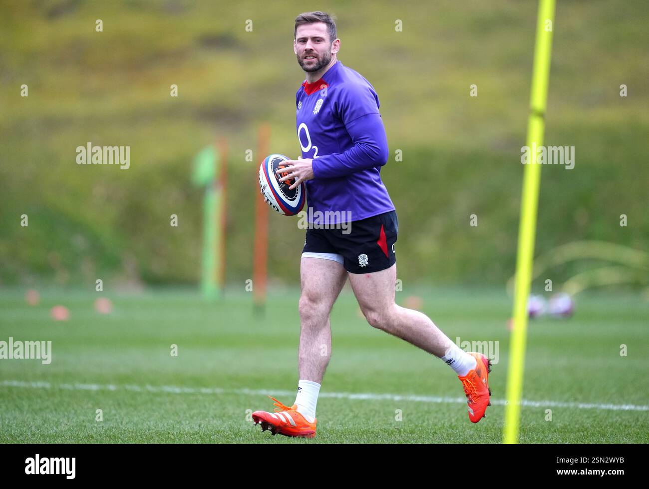 England's Elliot Daly during a training session at the Honda England ...