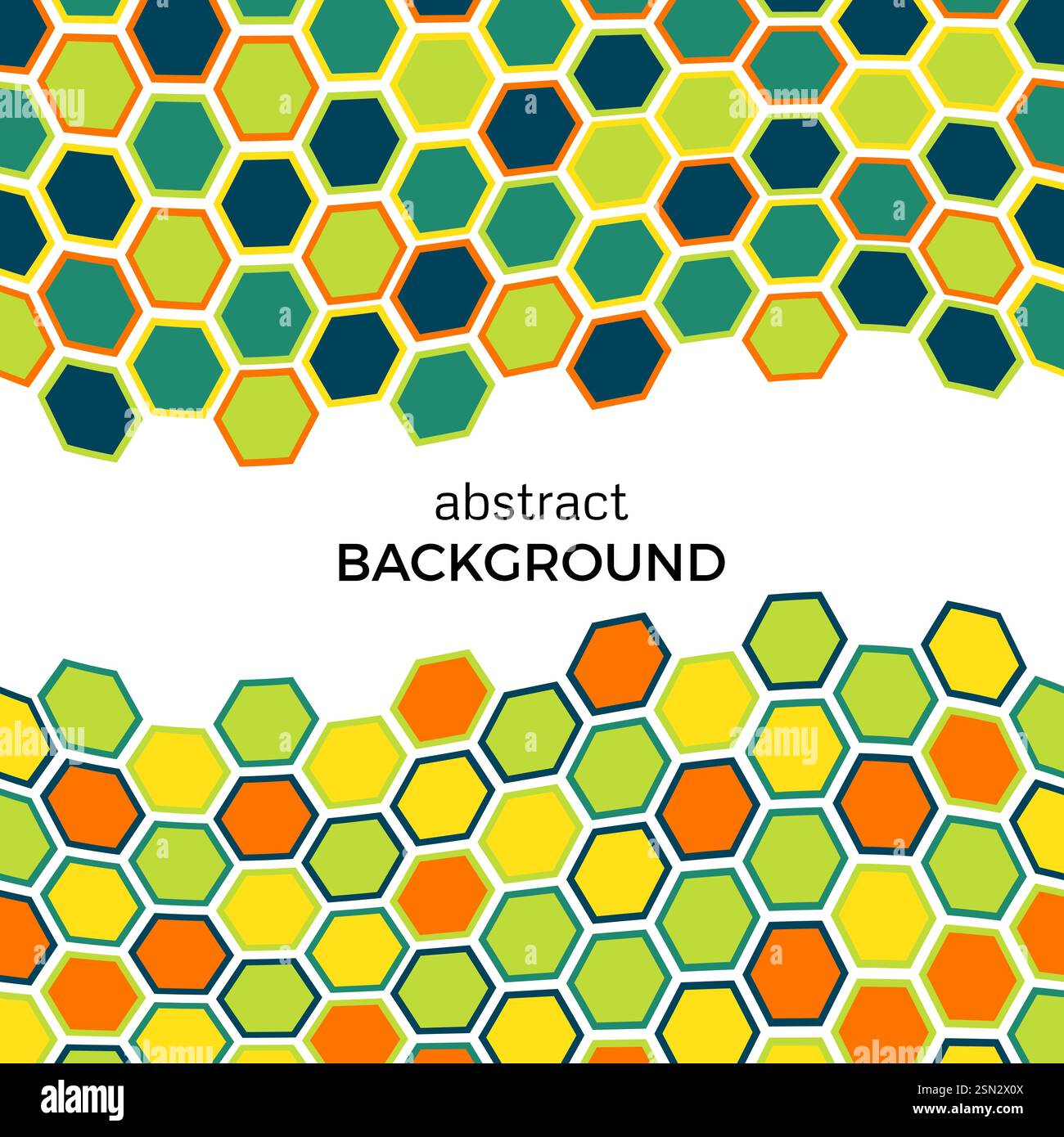 Abstract background with color hexagons elements. Vector illustration ...