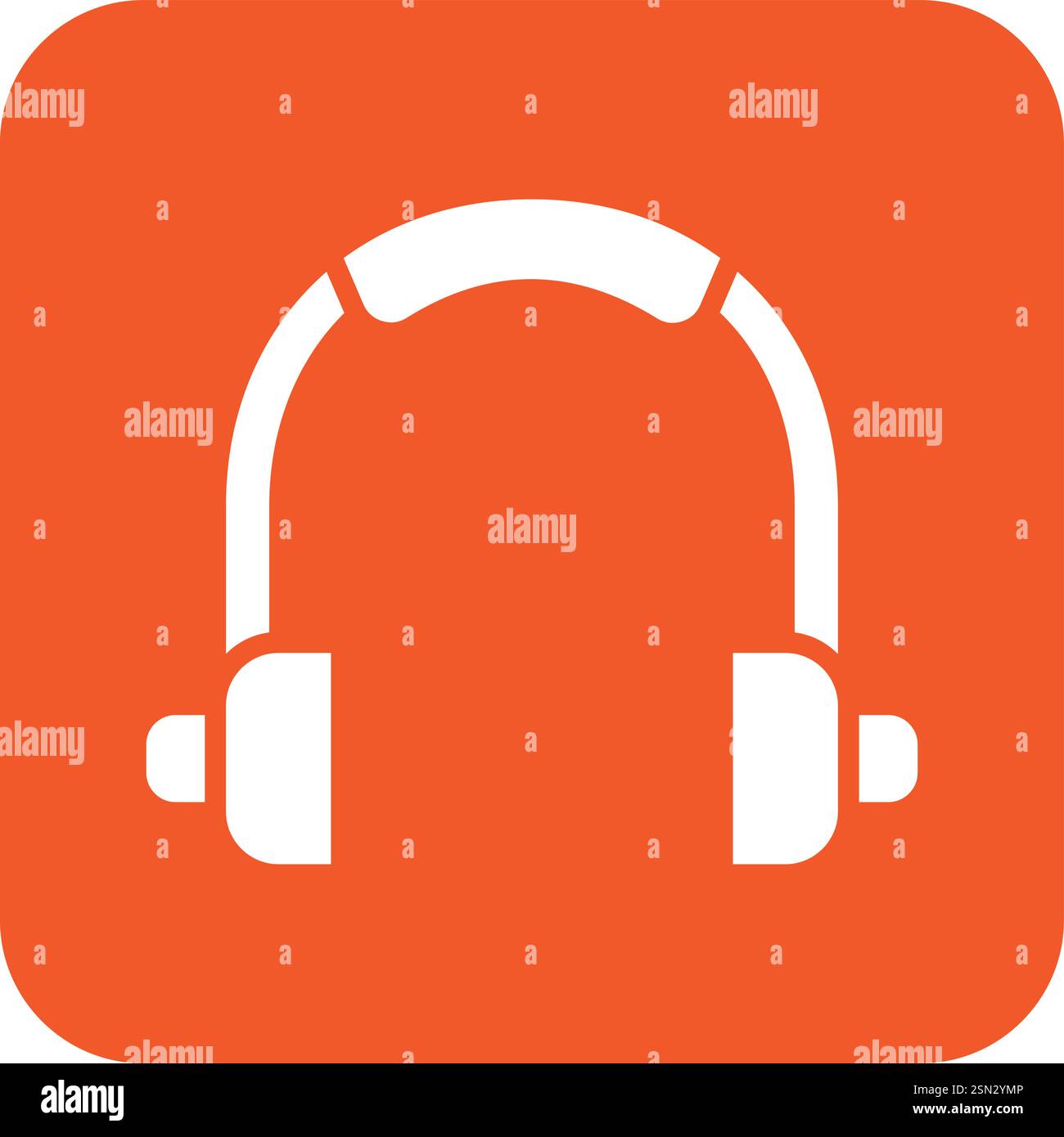 Music headphone flat glyph Stock Vector Images - Alamy