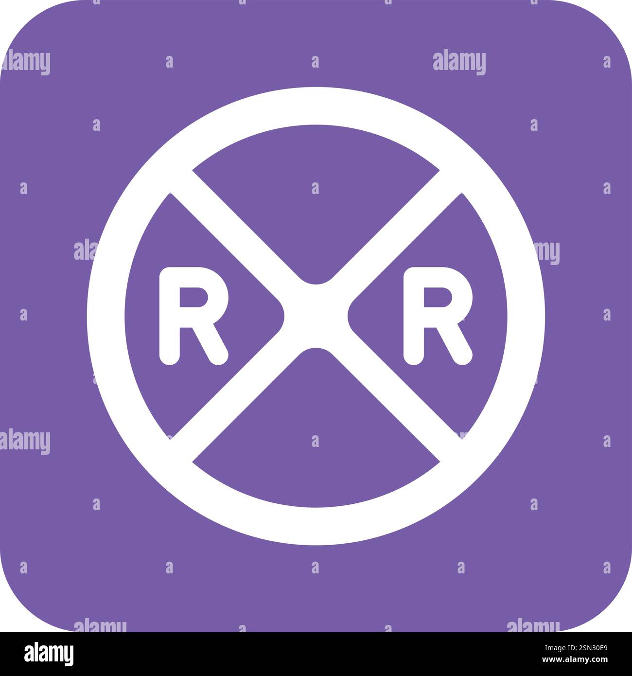 Crossing sign icon flat Cut Out Stock Images & Pictures - Alamy