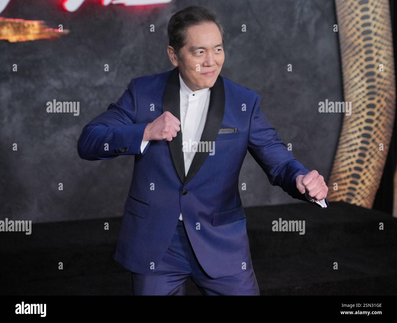 Los Angeles, USA. 12th Feb, 2025. Yuji Okumoto arrives at Netflix's ...