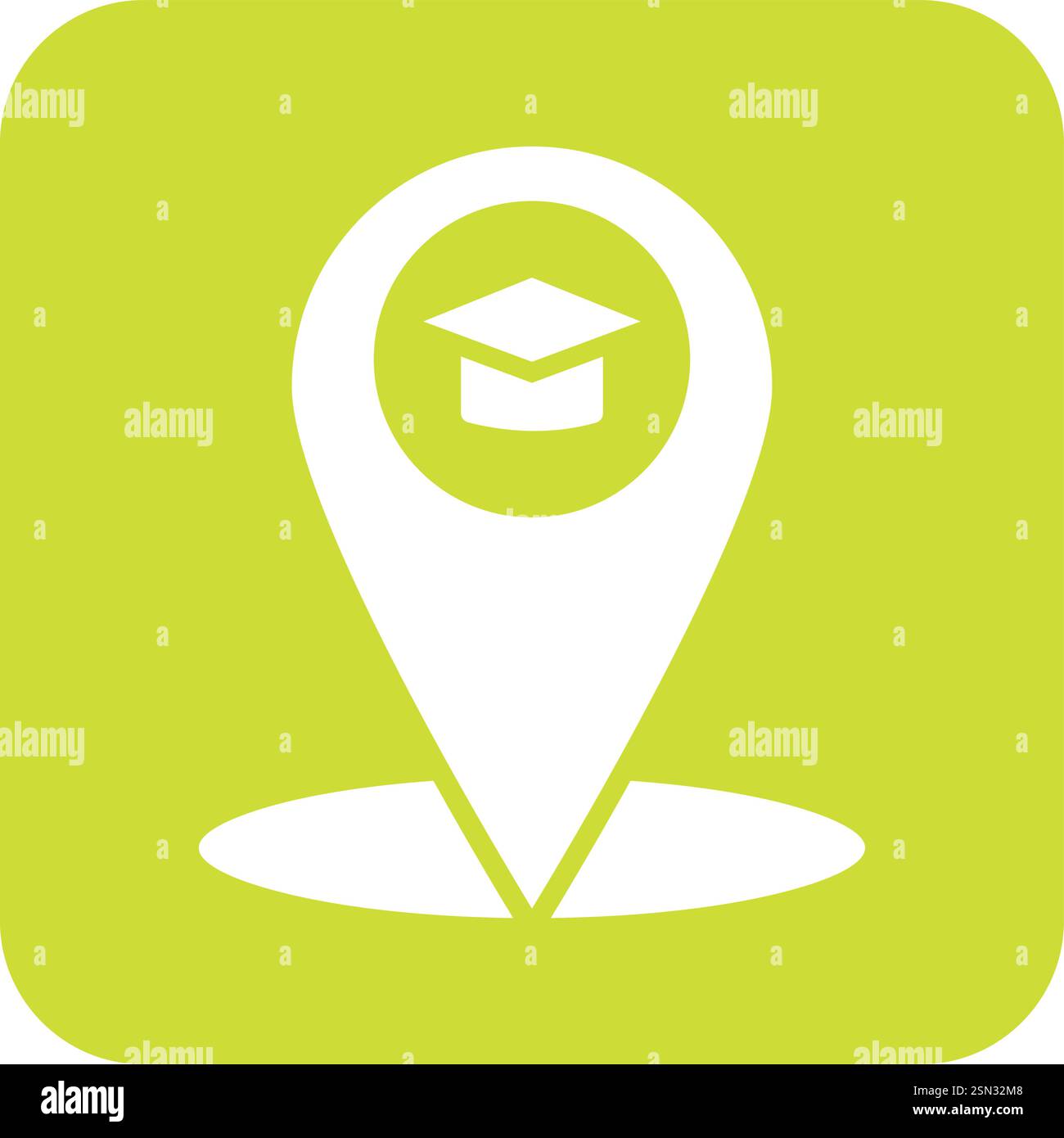 School location Vector Icon Design Illustration Stock Vector Image ...