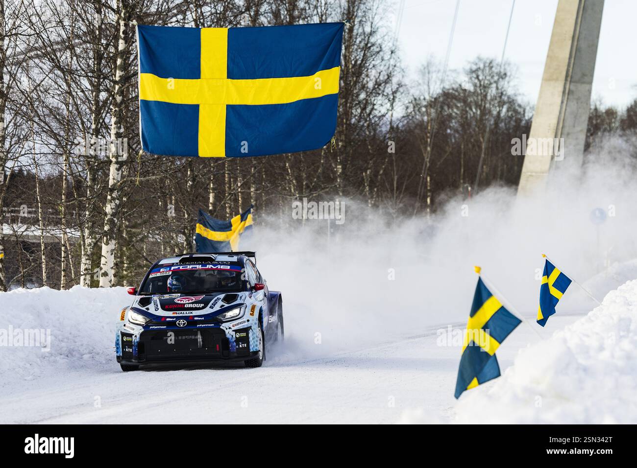 34 Tuukka KAUPPINEN, Sebastian VIRTANEN, Toyota Yaris Rally2, action ...