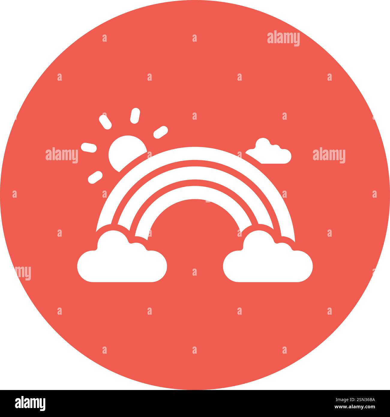 Rainbow Vector Icon Design Illustration Stock Vector Image Art Alamy