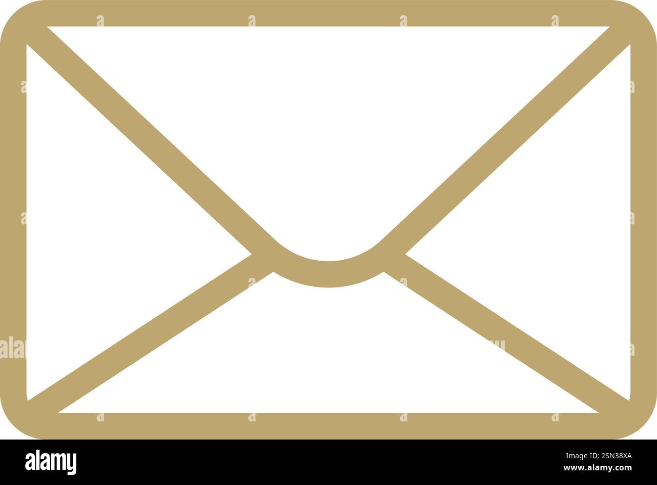 golden vector envelope icon closed letter mail representing nostalgic ...