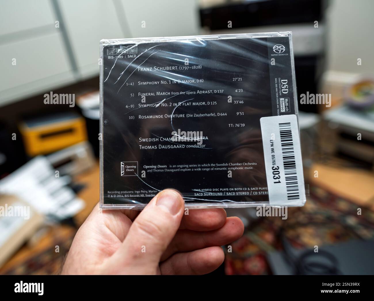 Paris, France - Mar, 8, 2023: A sealed Super Audio CD SACD featuring ...