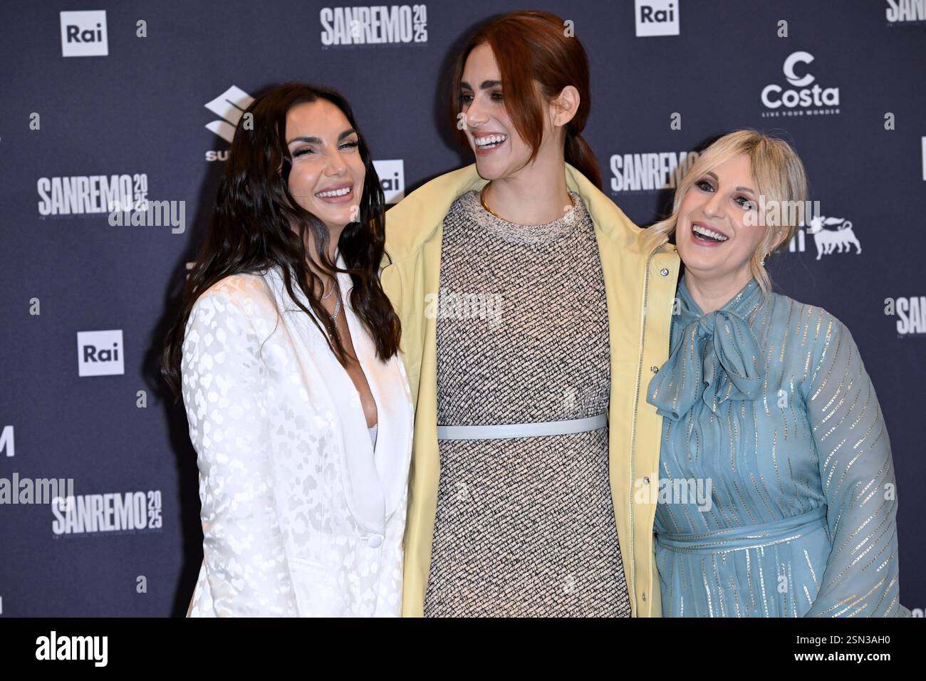 Sanremo, Italy. 13th Feb, 2025. Photocall Rai 1 Organization - Elettra ...