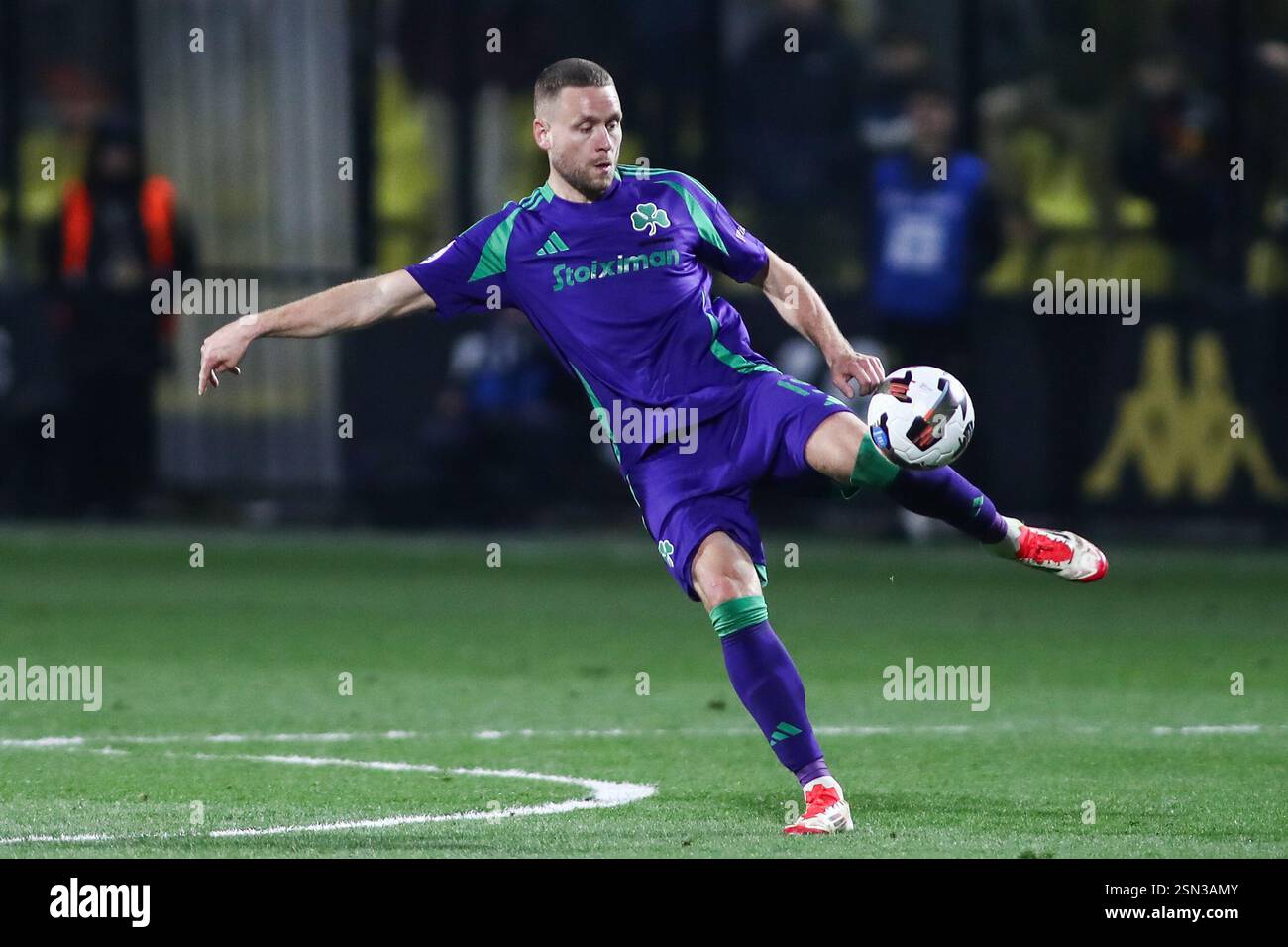 Thessaloniki, Greece. 9th Feb, 2025. Panathinaikos player Sverrir Ingi ...