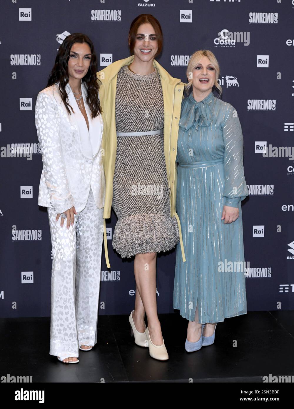 Sanremo, Italy. 13th Feb, 2025. Photocall Rai 1 Organization - Elettra ...