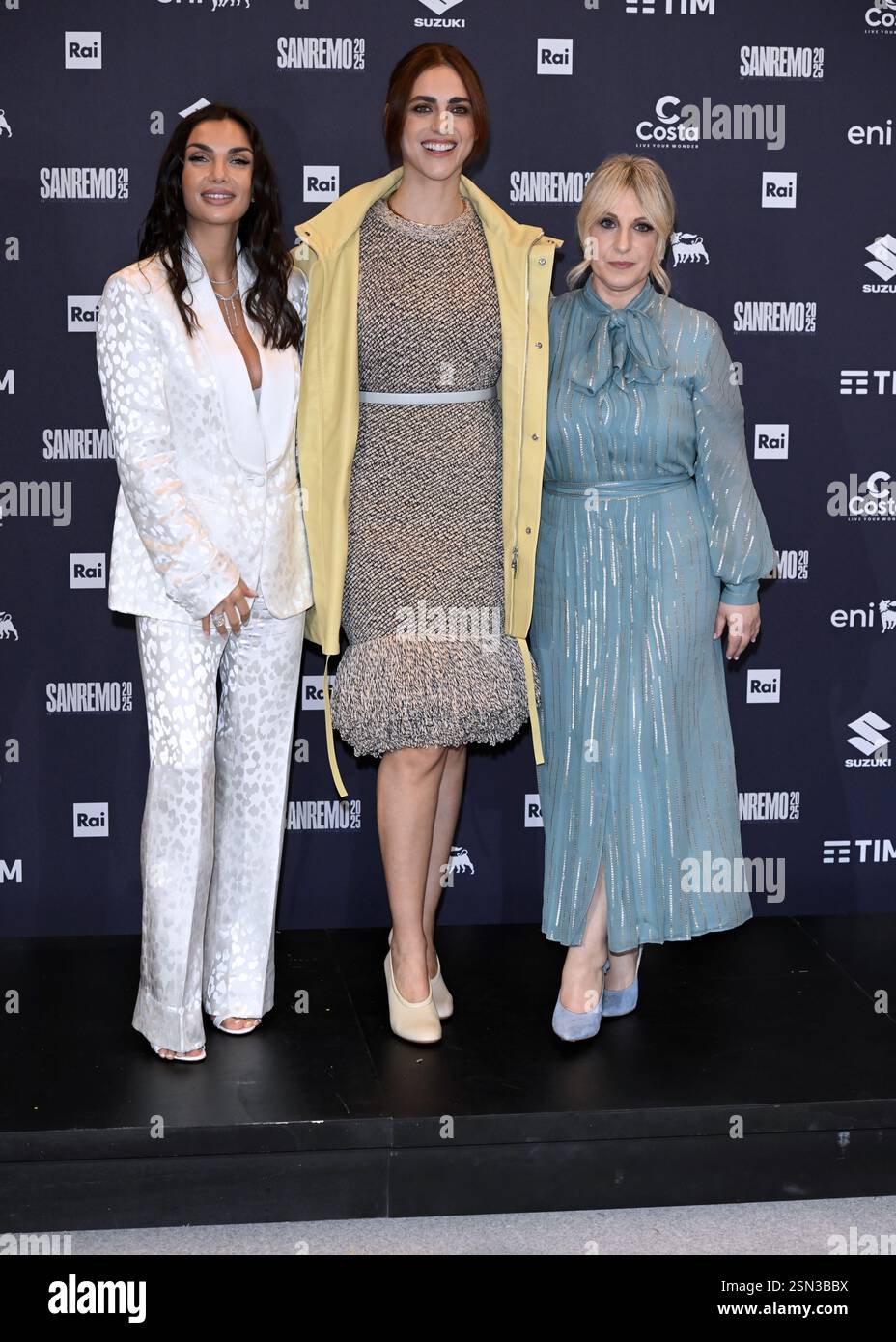 Sanremo, Italy. 13th Feb, 2025. Photocall Rai 1 Organization - Elettra ...
