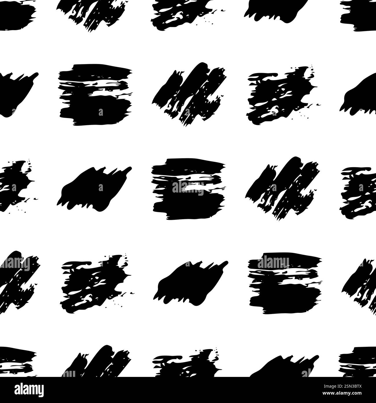 Seamless pattern with hand drawn black circle scribble smear. Abstract ...