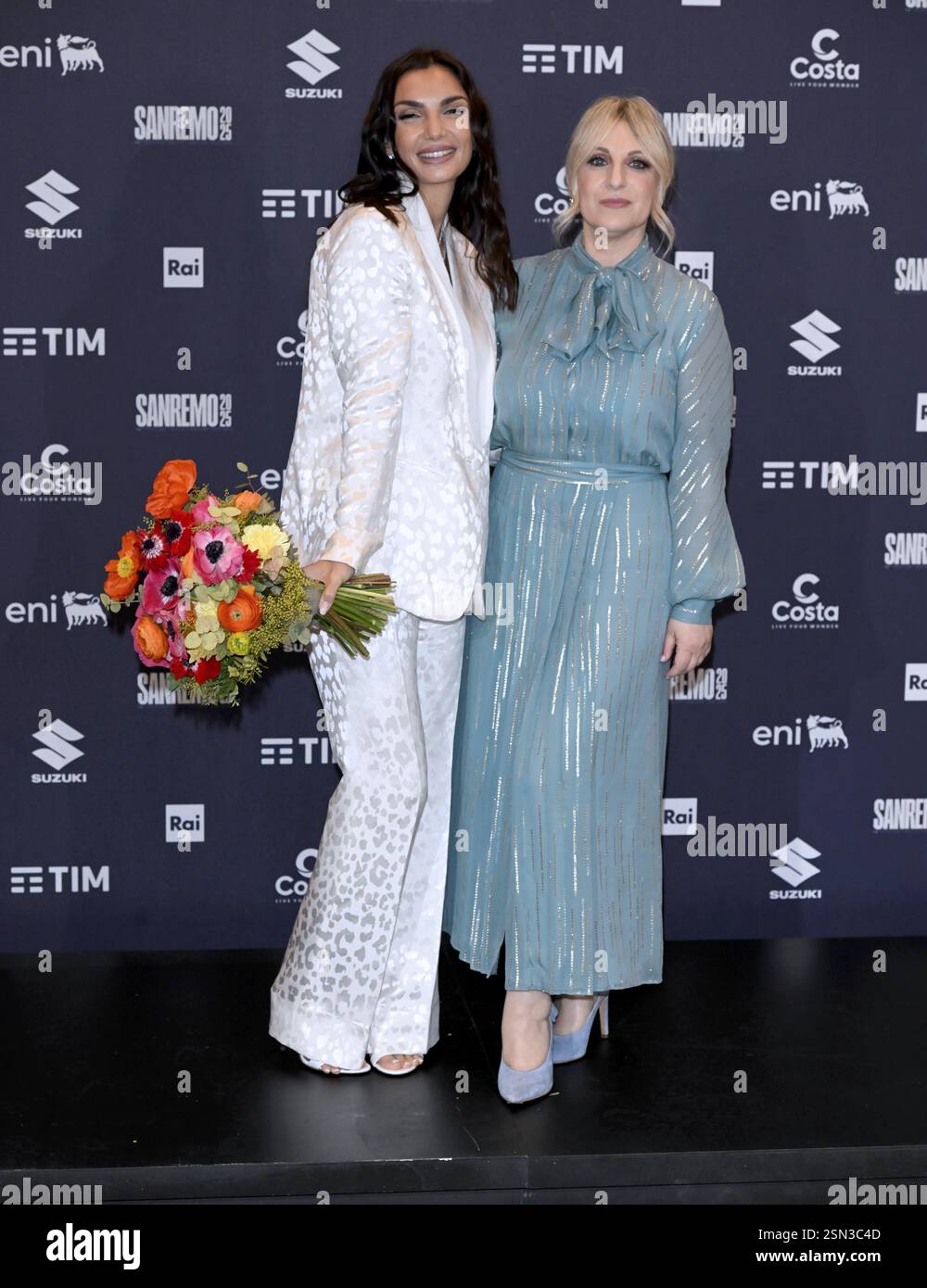 Sanremo, Italy. 13th Feb, 2025. Photocall Rai 1 Organization - Elettra ...
