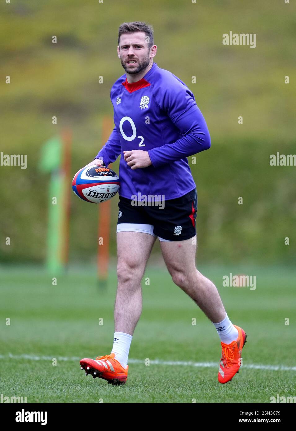 England's Elliot Daly during a training session at the Honda England ...