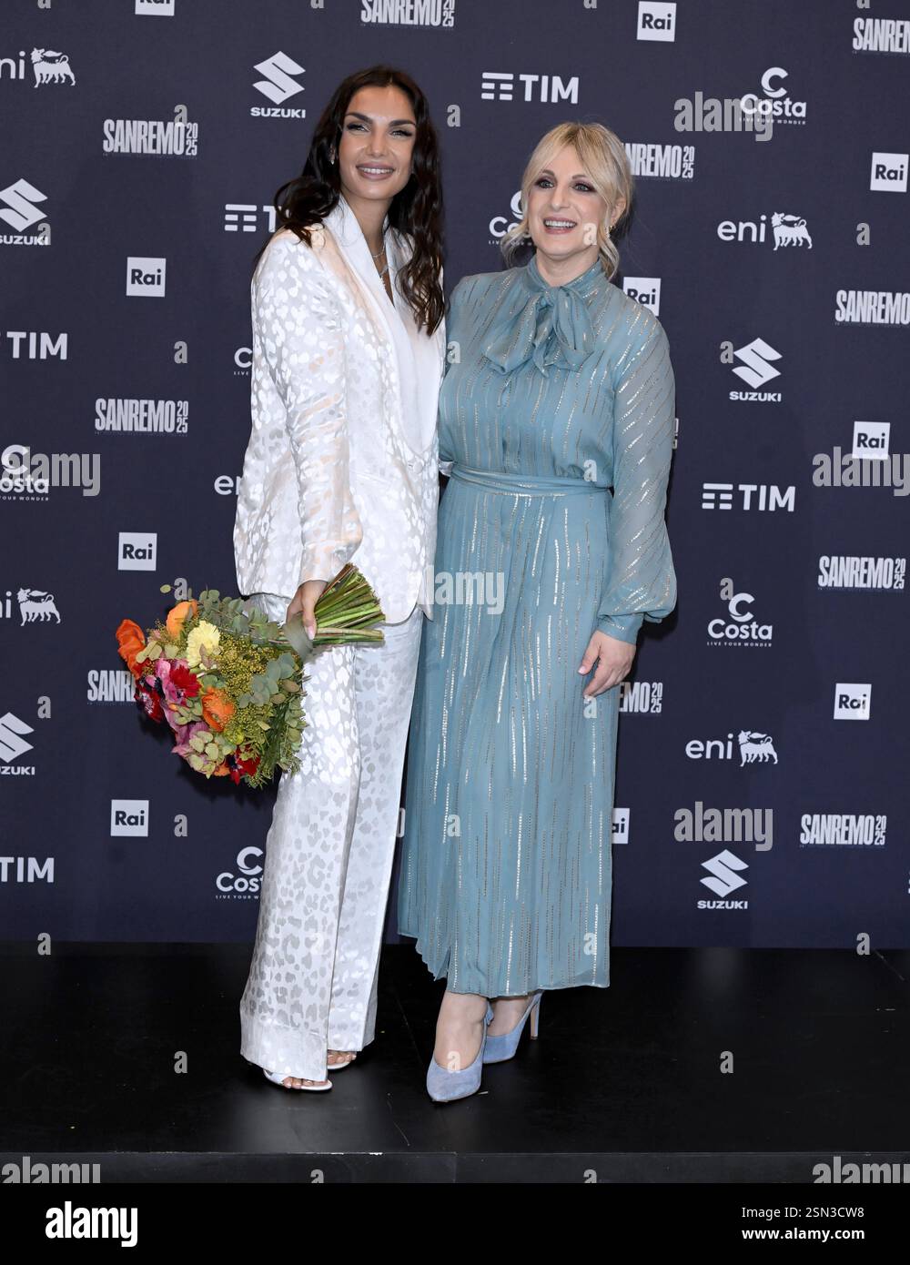 Sanremo, Italy. 13th Feb, 2025. Photocall Rai 1 Organization - Elettra ...