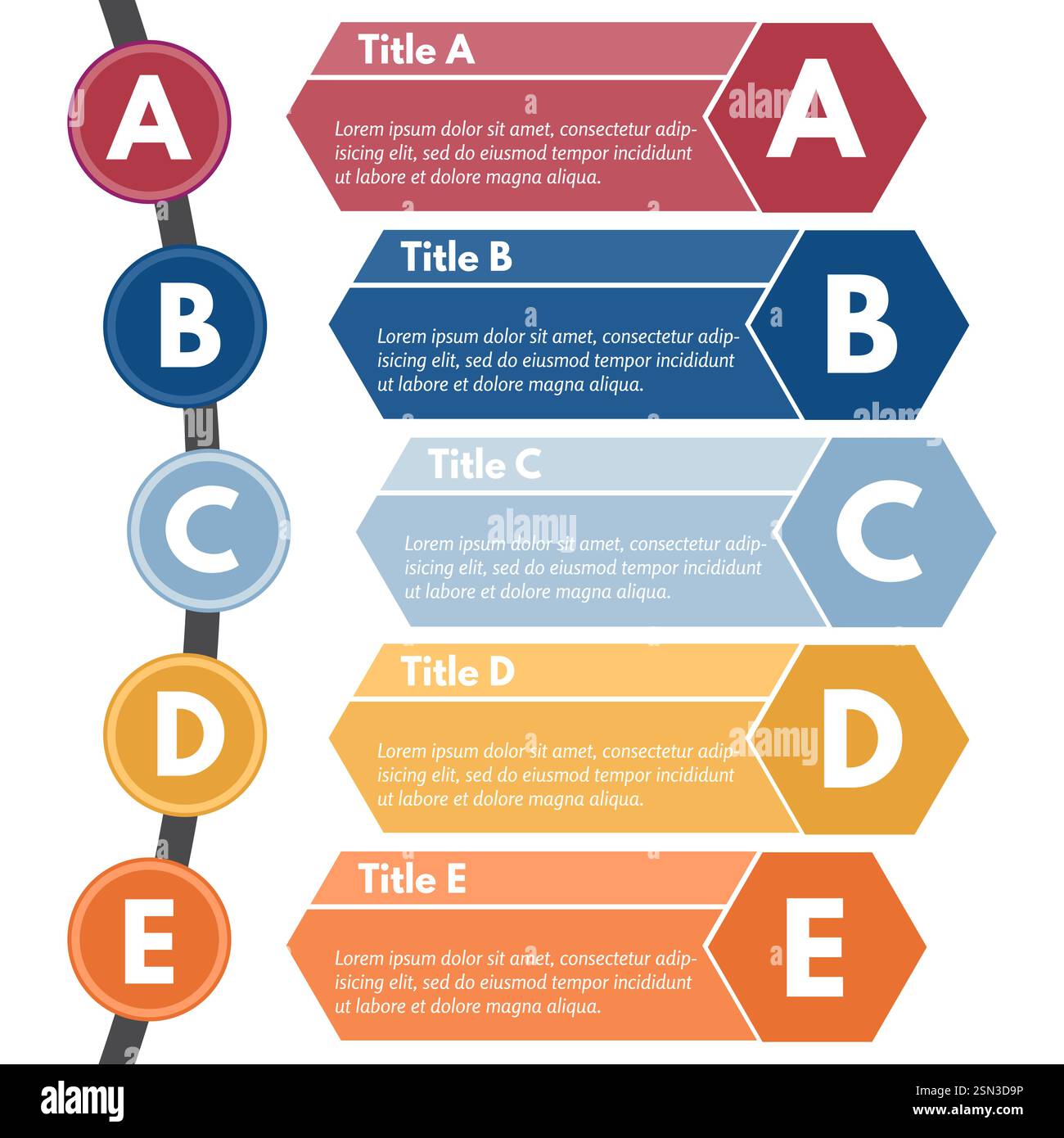 Five steps infographic design elements. Step by step infographic design ...