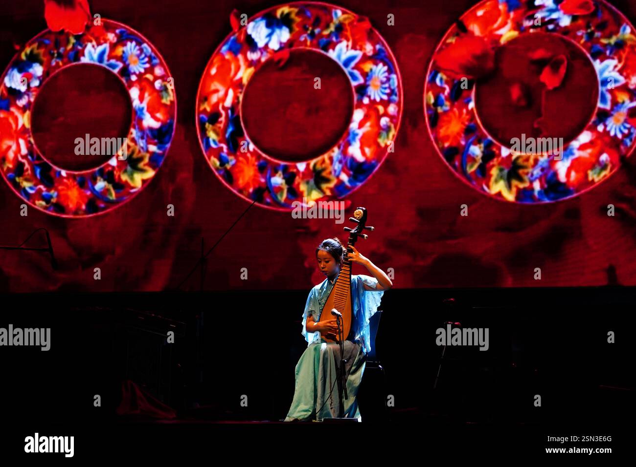 Colombo, Sri Lanka. 12th Feb, 2025. An artist from Wuxi Chinese ...