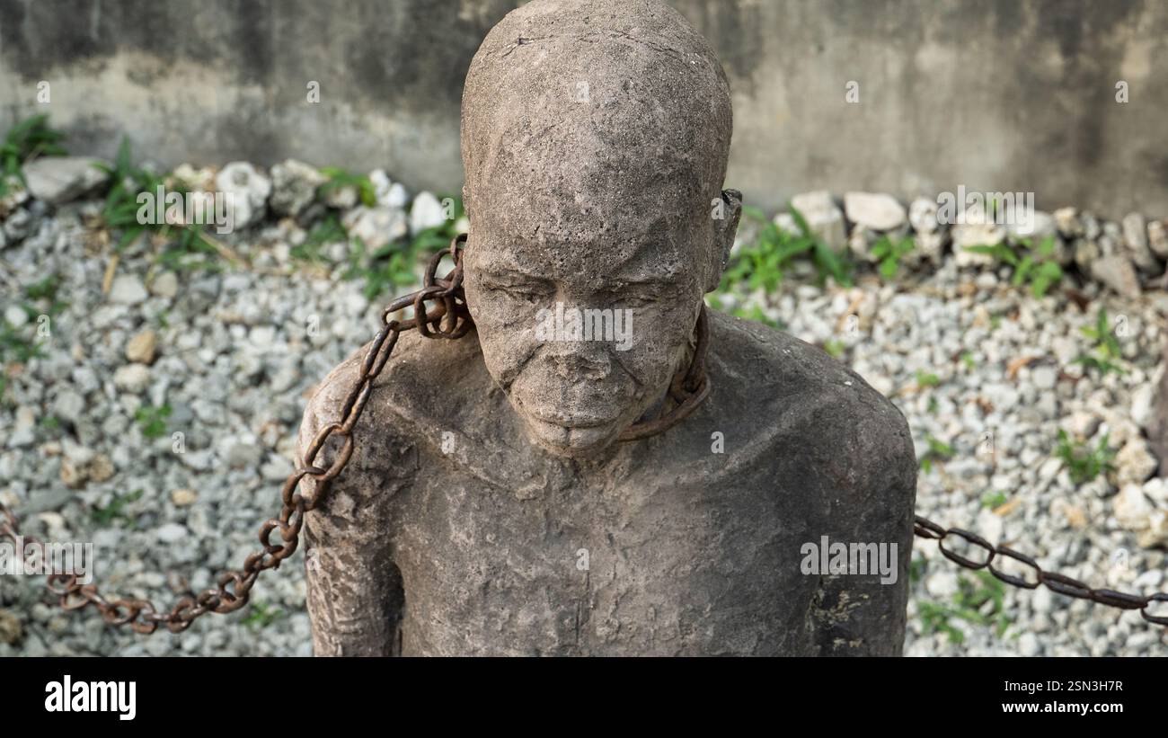 A striking representation of the plight of enslaved individuals ...