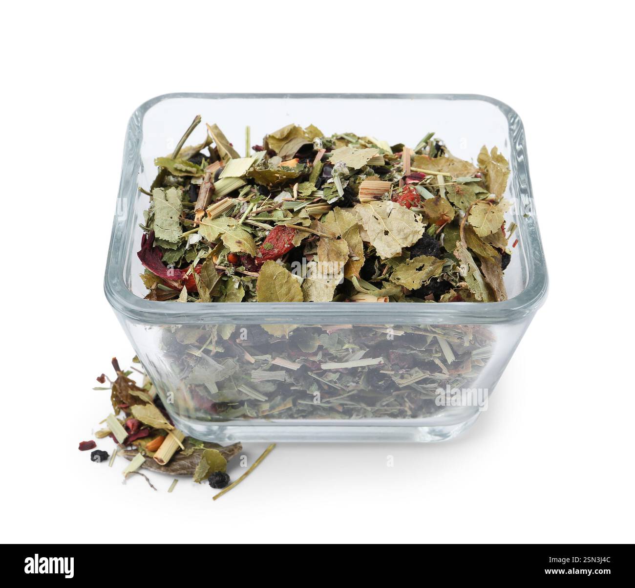Dry herbal tea brew in bowl isolated on white Stock Photo - Alamy