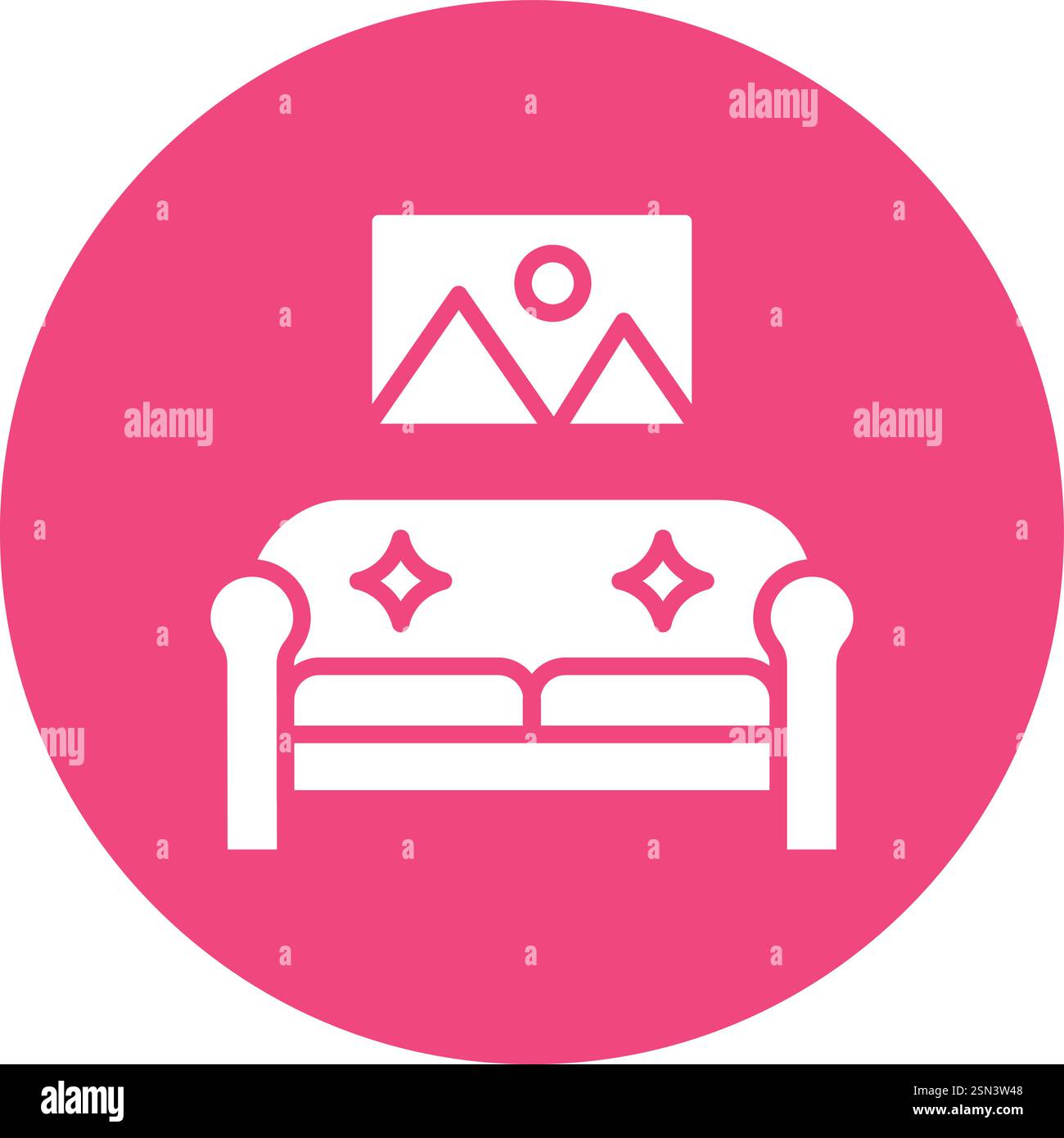 Living room Vector Icon Design Illustration Stock Vector Image & Art ...