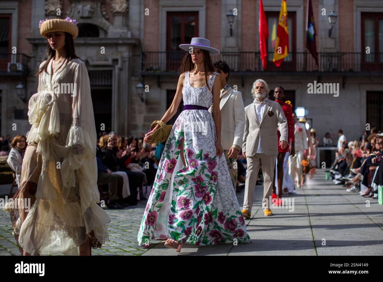 Madrid, Madrid, Spain. 13th Feb, 2025. Models parade down the catwalk ...