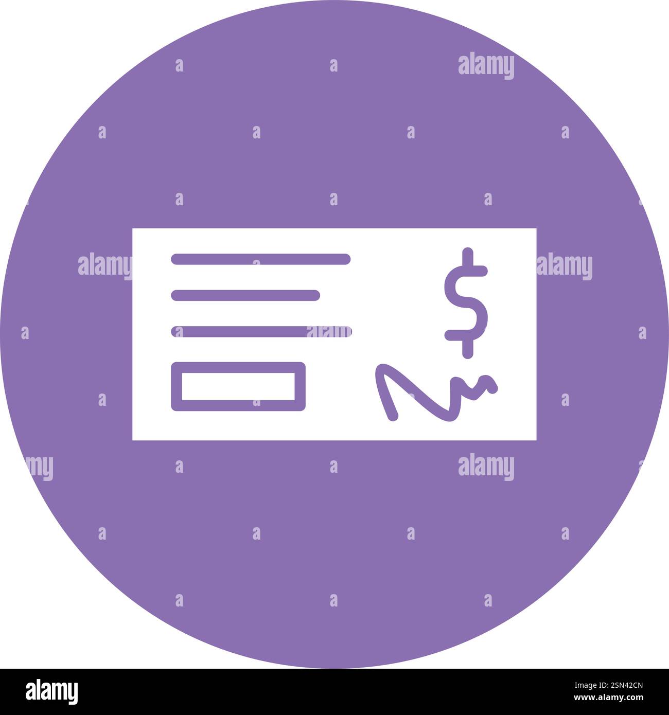 Bank cheque Vector Icon Design Illustration Stock Vector Image & Art ...