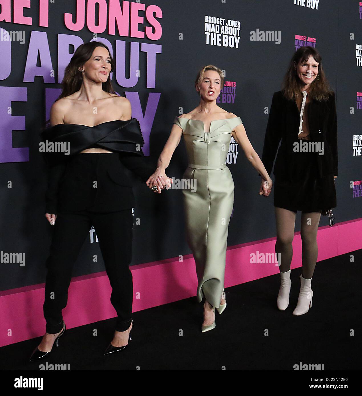 February 12, 2025 Sarah Solemani, Renée Zellweger, Dolly Wells, attend ...