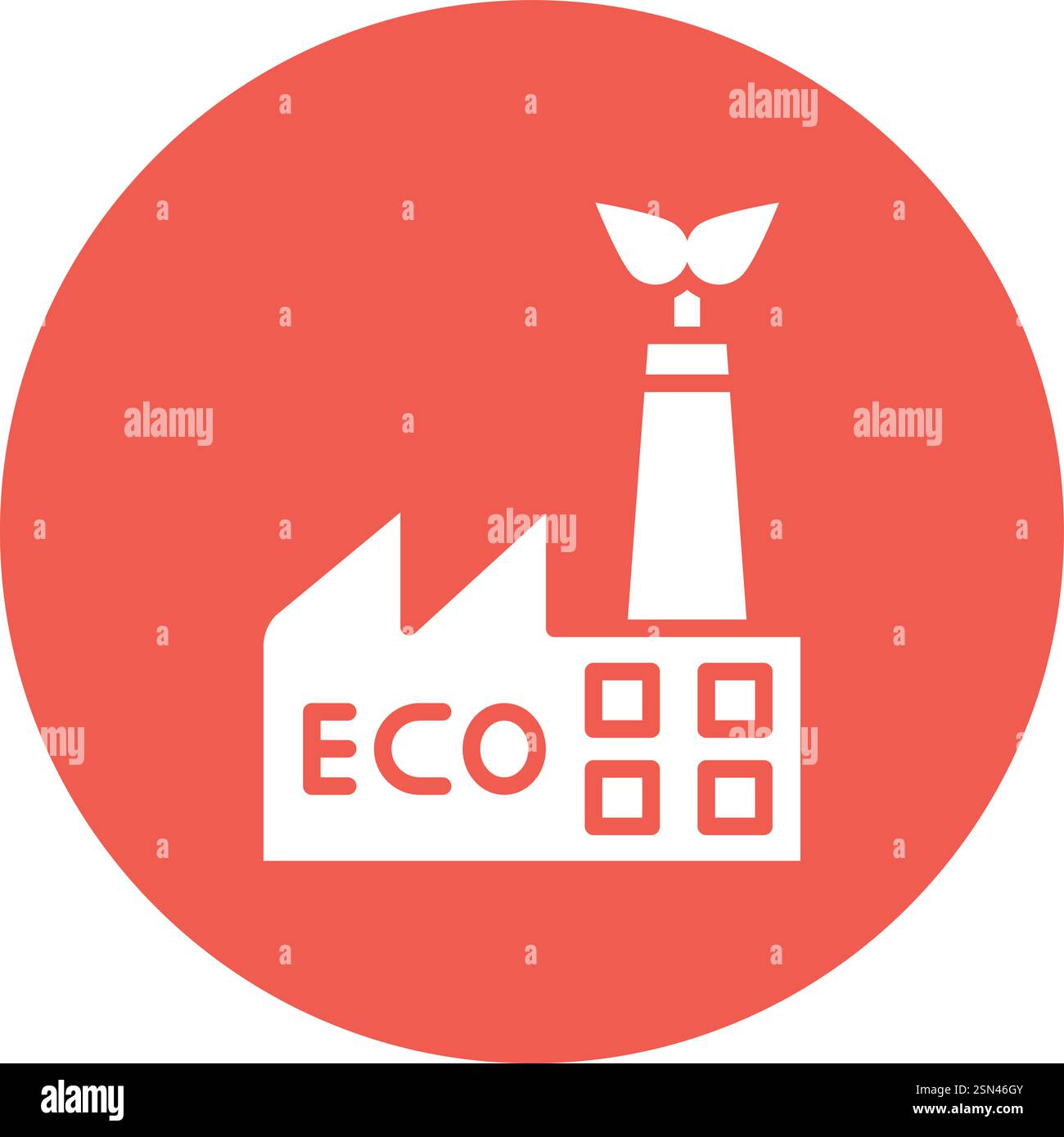 Eco factory Vector Icon Design Illustration Stock Vector Image & Art ...