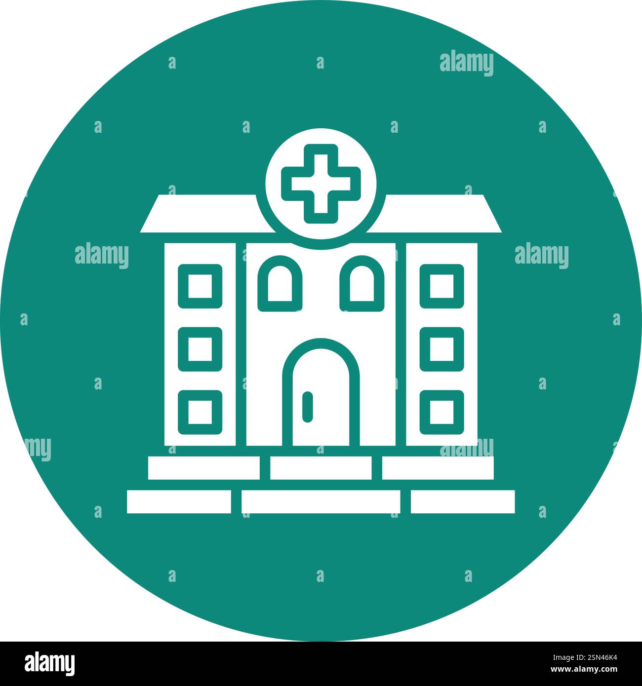 Hospital flat vector web Cut Out Stock Images & Pictures - Alamy