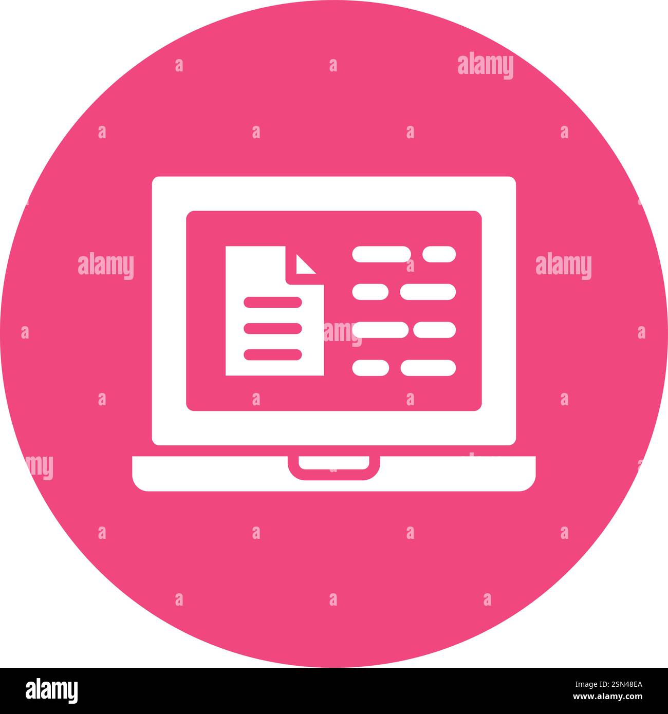 Online report Vector Icon Design Illustration Stock Vector Image & Art ...