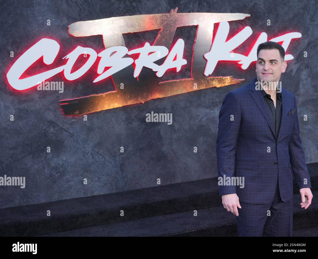 Los Angeles, USA. 12th Feb, 2025. Bret Ernst arrives at Netflix's COBRA ...