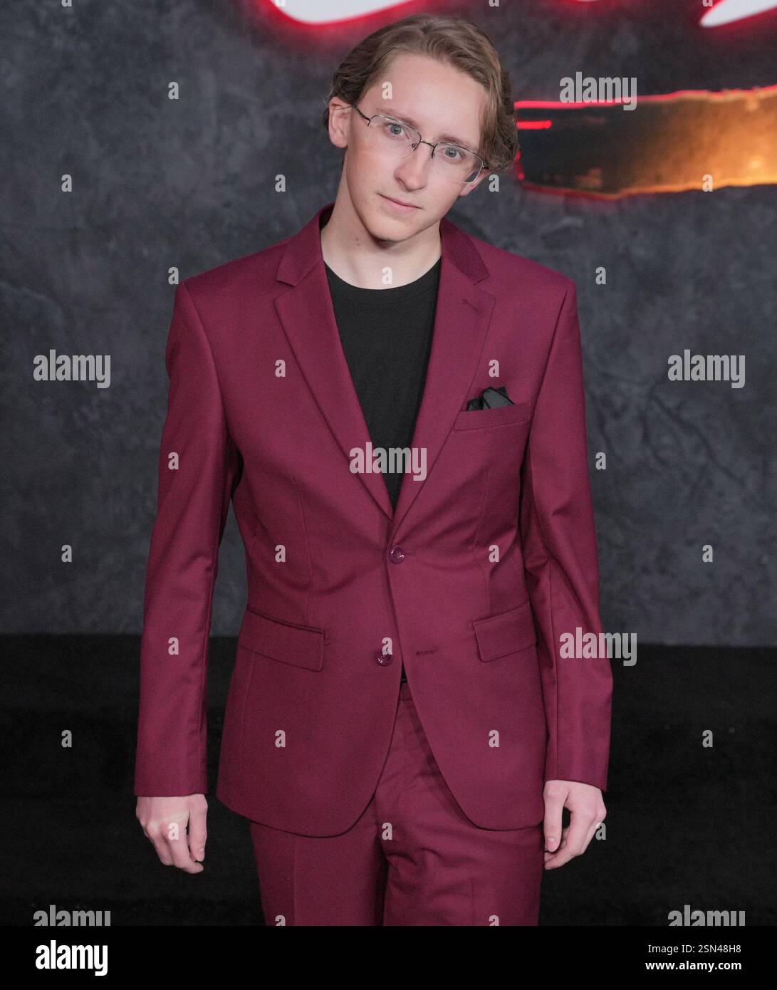 Los Angeles, USA. 12th Feb, 2025. Owen Morgan arrives at Netflix's ...