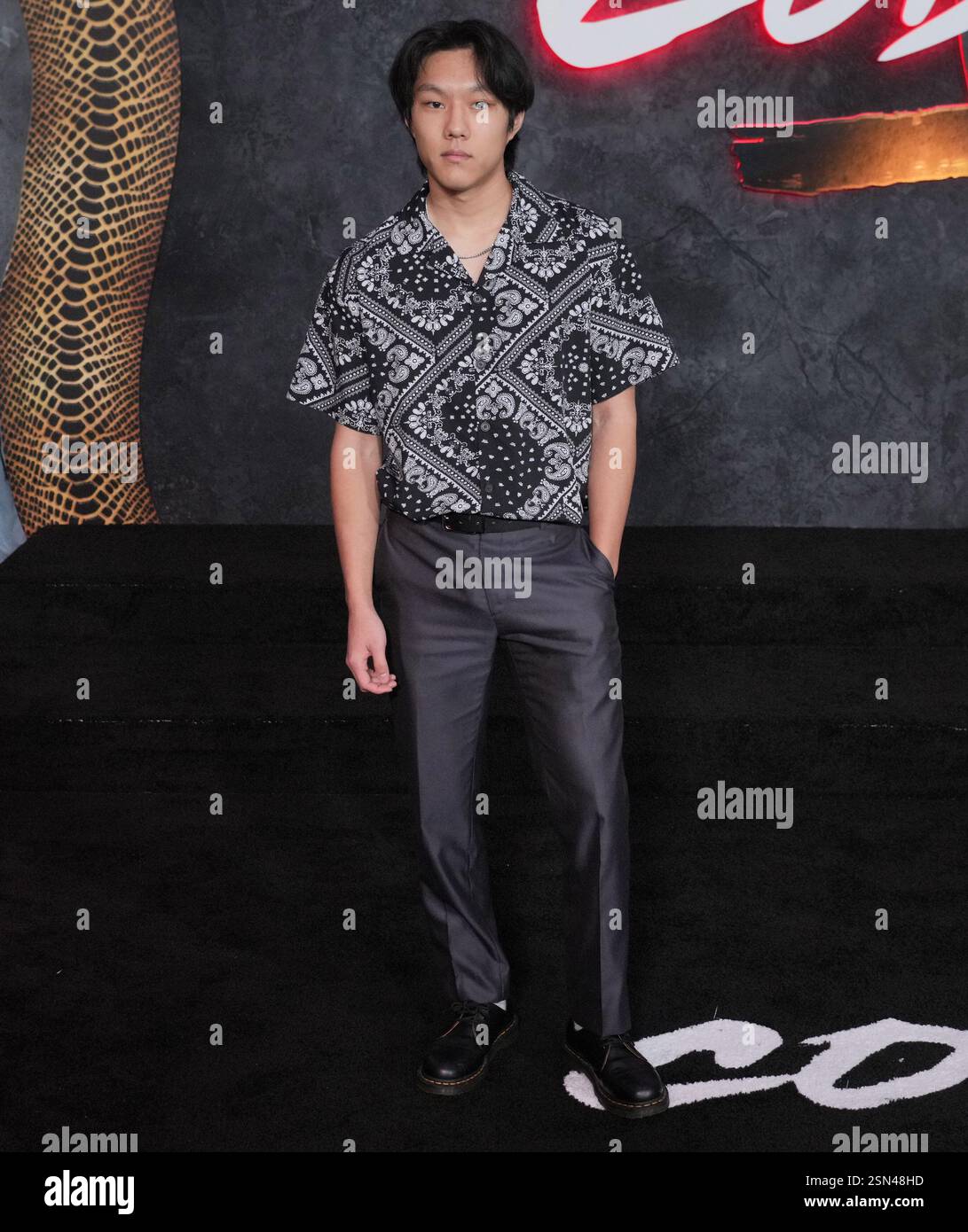 Los Angeles, USA. 12th Feb, 2025. Nathaniel Oh arrives at Netflix's ...