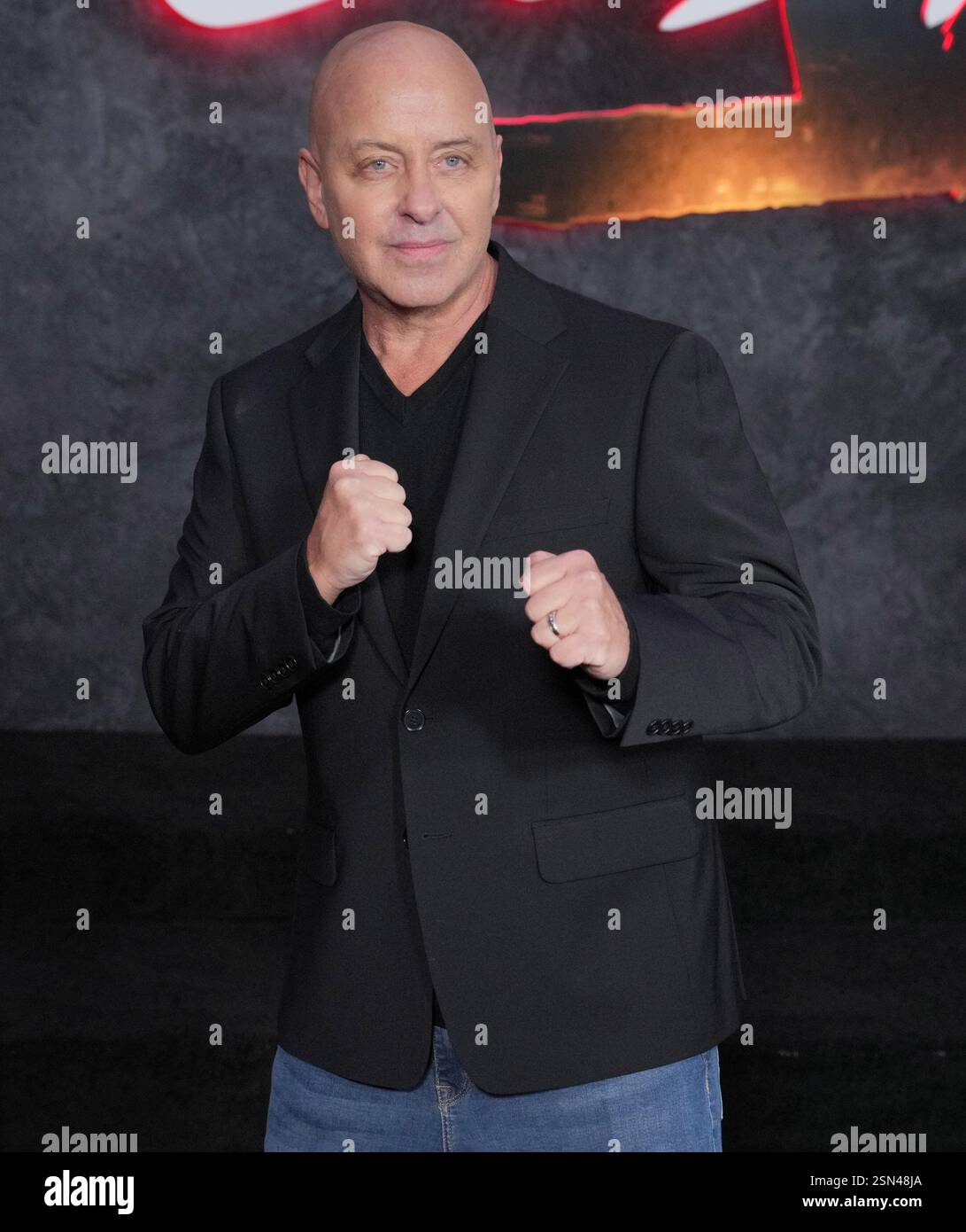 Los Angeles, USA. 12th Feb, 2025. Ron Thomas arrives at Netflix's COBRA ...
