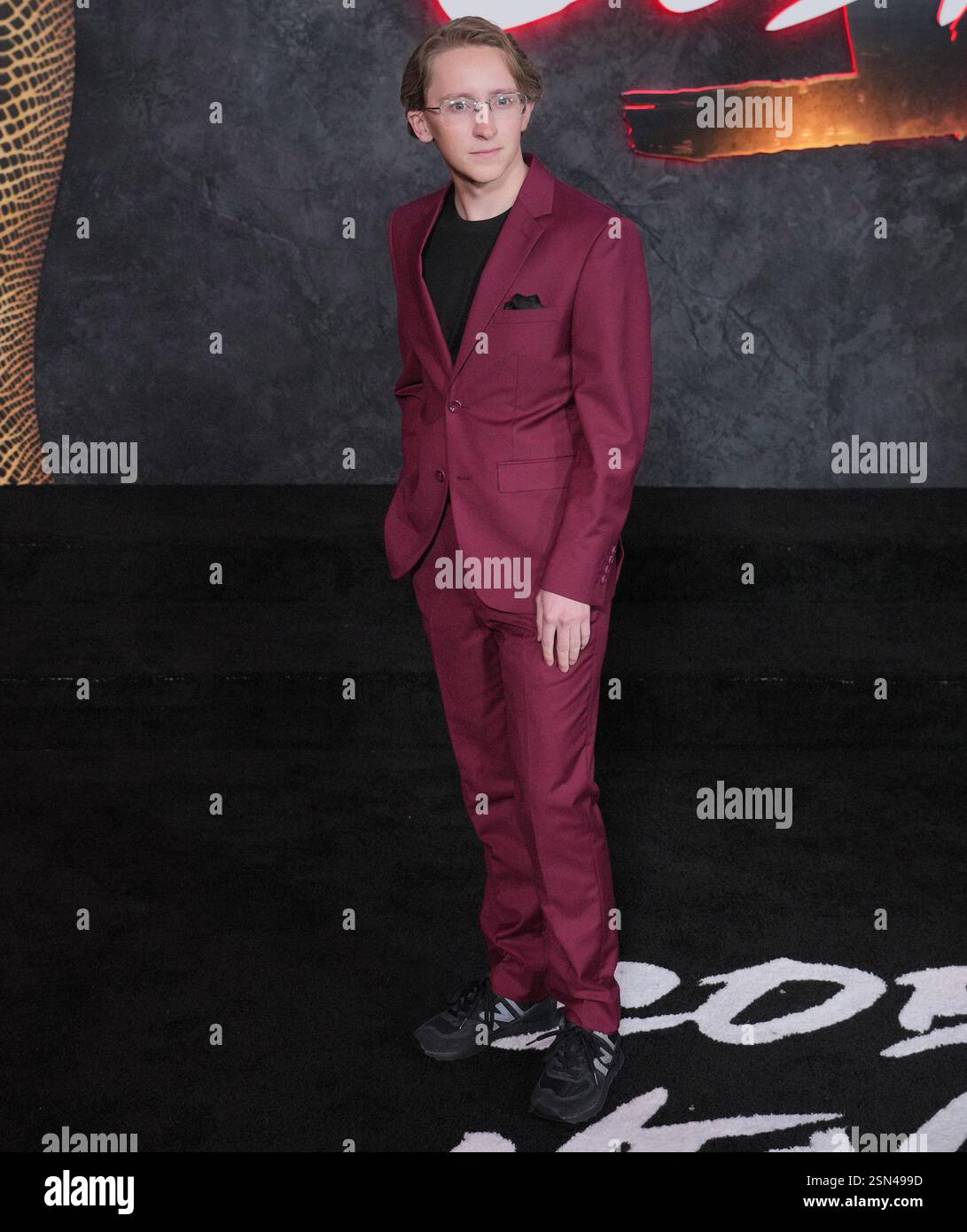 Los Angeles, USA. 12th Feb, 2025. Owen Morgan arrives at Netflix's ...