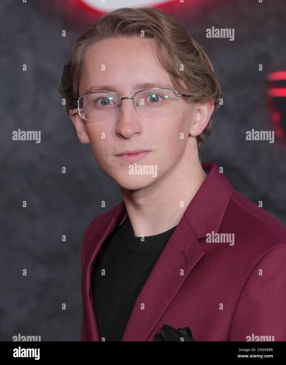 Los Angeles, USA. 12th Feb, 2025. Owen Morgan arrives at Netflix's ...