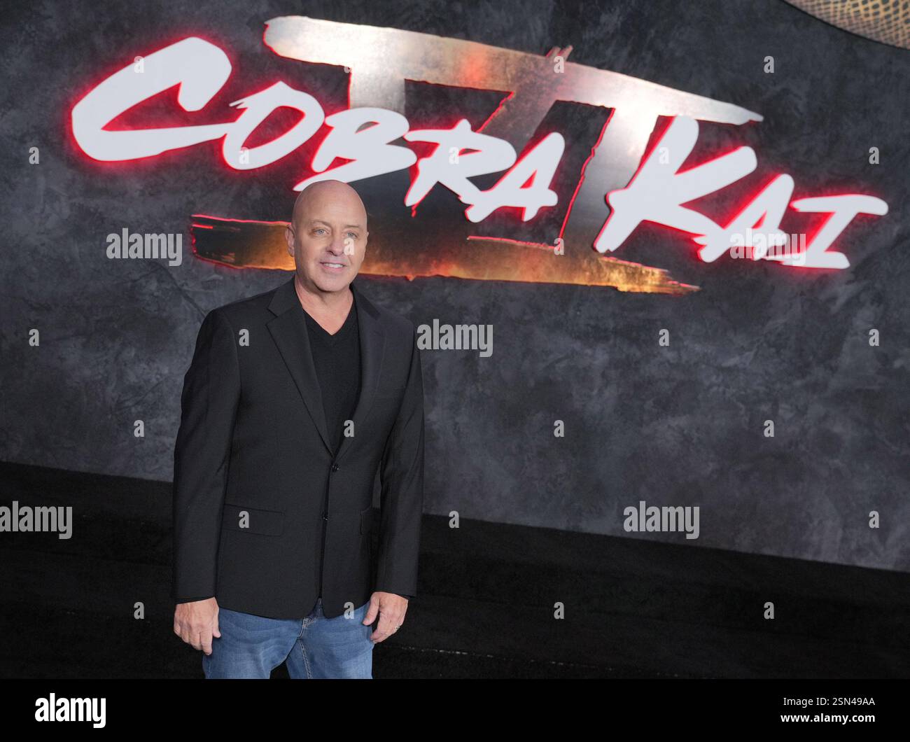 Los Angeles, USA. 12th Feb, 2025. Ron Thomas arrives at Netflix's COBRA ...