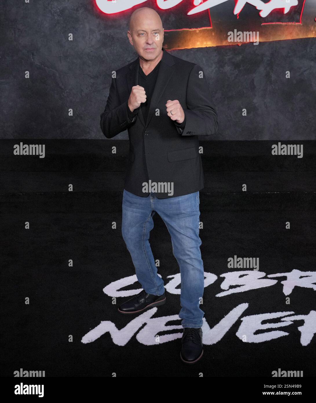 Los Angeles, USA. 12th Feb, 2025. Ron Thomas arrives at Netflix's COBRA ...