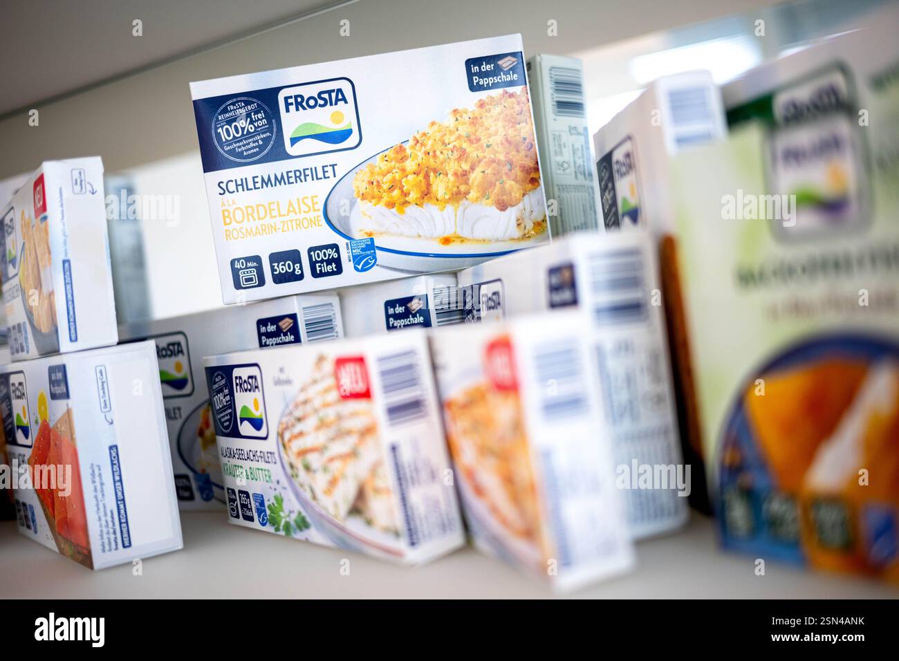 Bremerhaven, Germany. 13th Feb, 2025. Various Frosta products are on ...