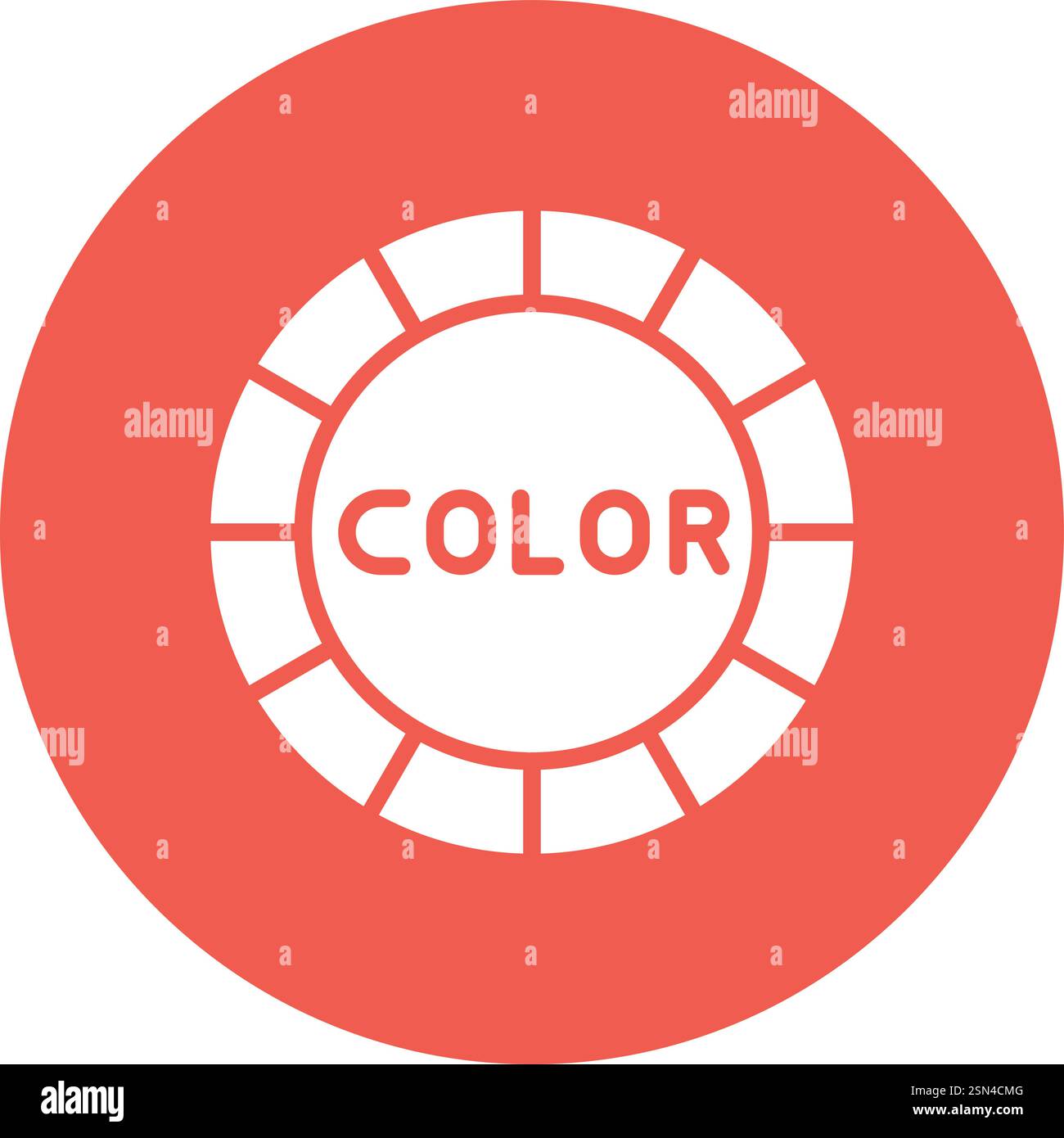 Color wheel Vector Icon Design Illustration Stock Vector Image & Art ...