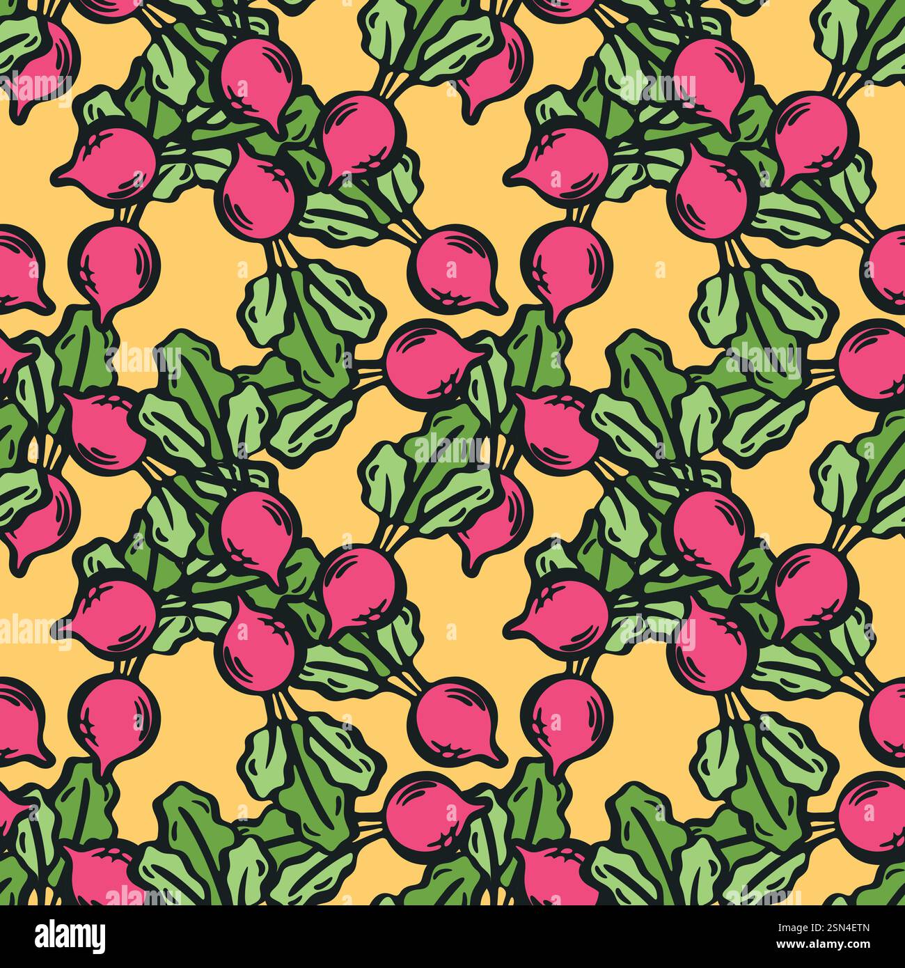 Radish seamless pattern vector illustration Stock Vector Image & Art ...