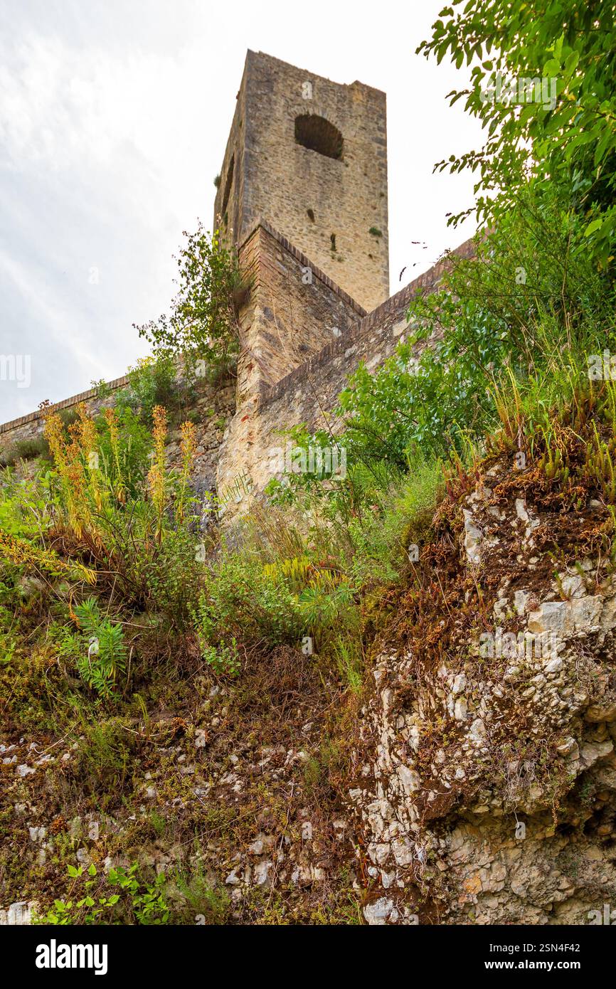 Spoleto, Ponte delle Torri roman bridge and Rocca Albornoziana medieval ...